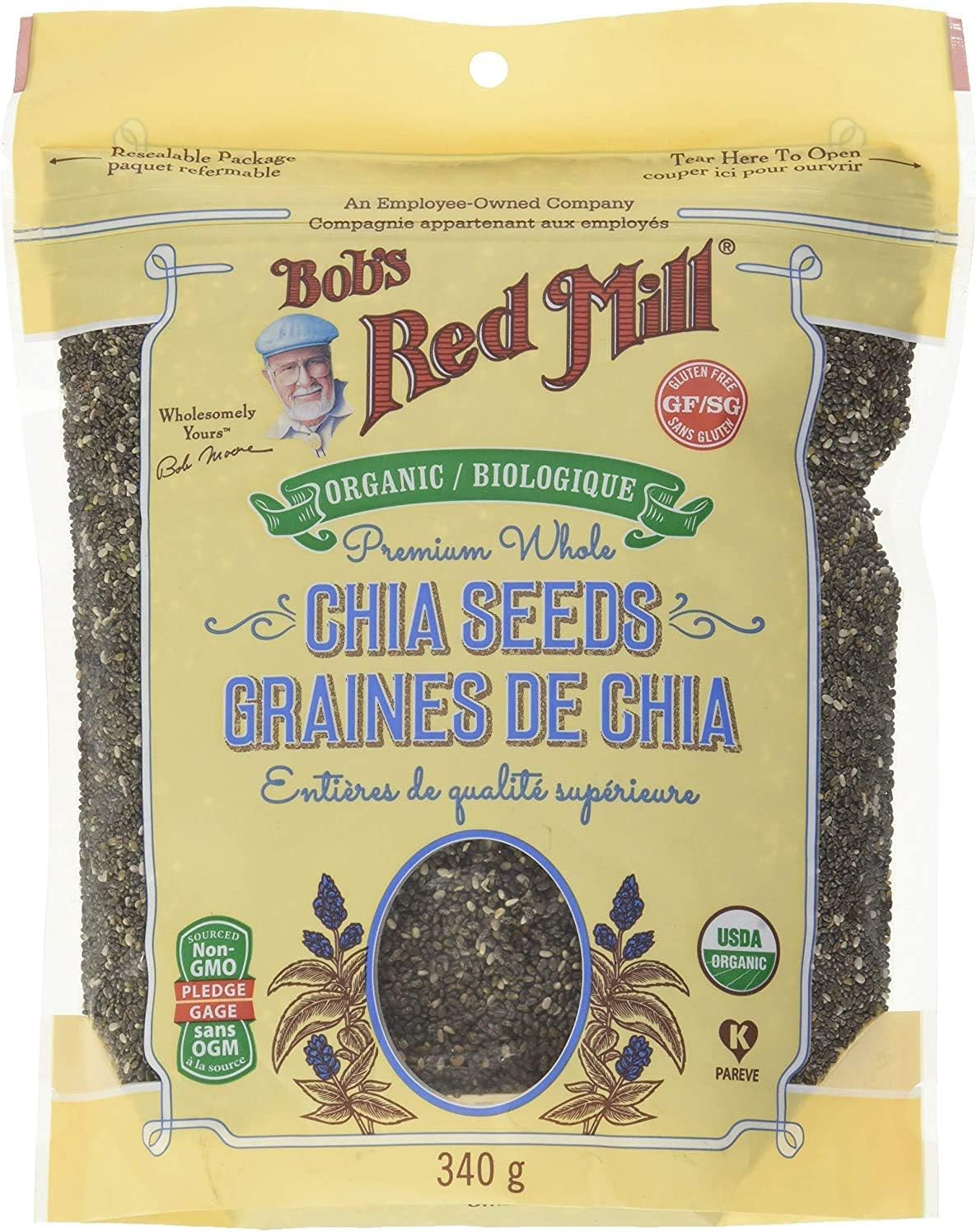 Bob's Red Mill Organic Chia Seeds, 340g : Amazon.ca: Grocery & Gourmet Food