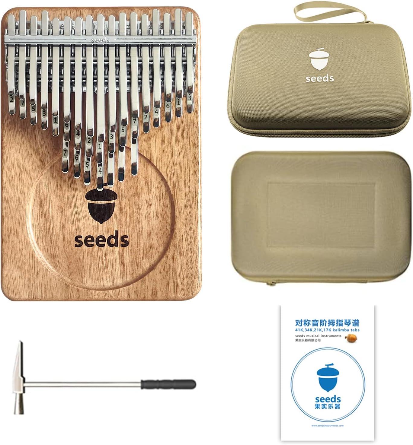 Amazon.com: Seeds Kalimba 41 Keys, Advanced Thumb Piano C- Tuned ...