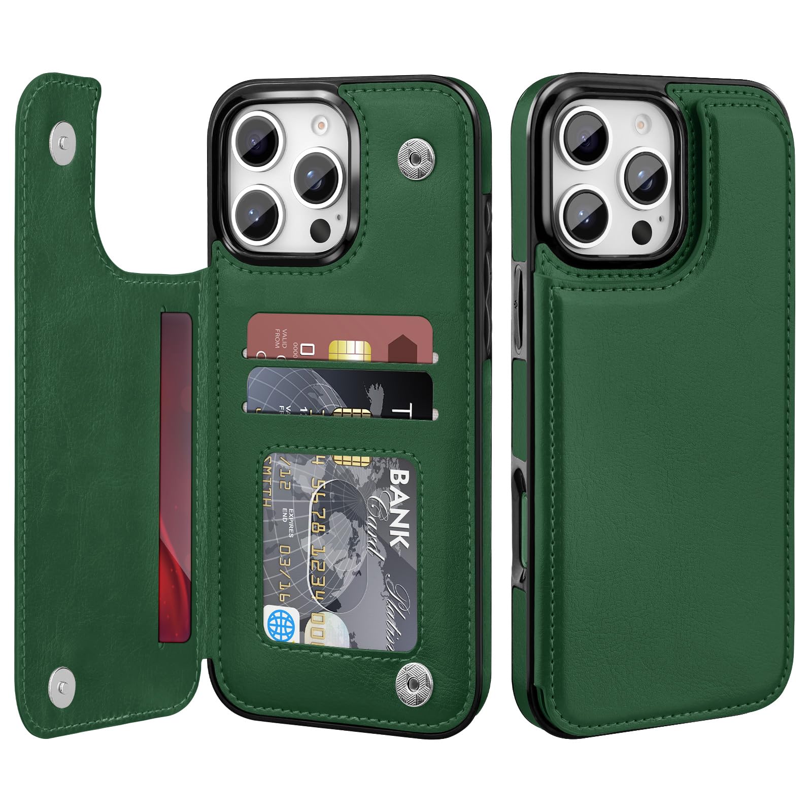 Amazon.com: Bizzib for iPhone 16 Pro Wallt Case with Card Holder ...