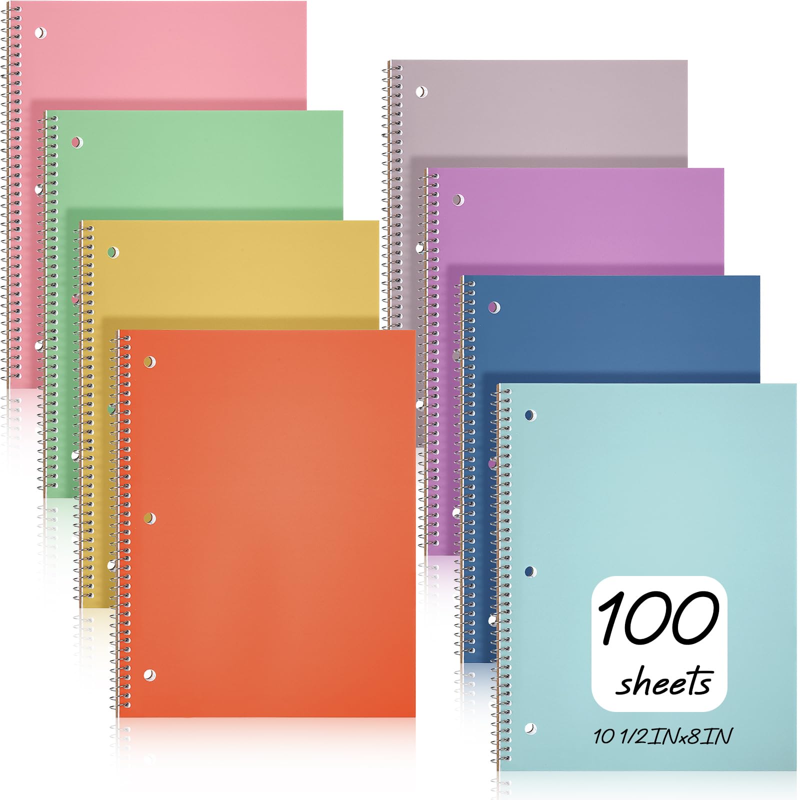 Snapklik.com : Teling 8 Pcs 1 Subject Spiral Notebook Wide Ruled ...
