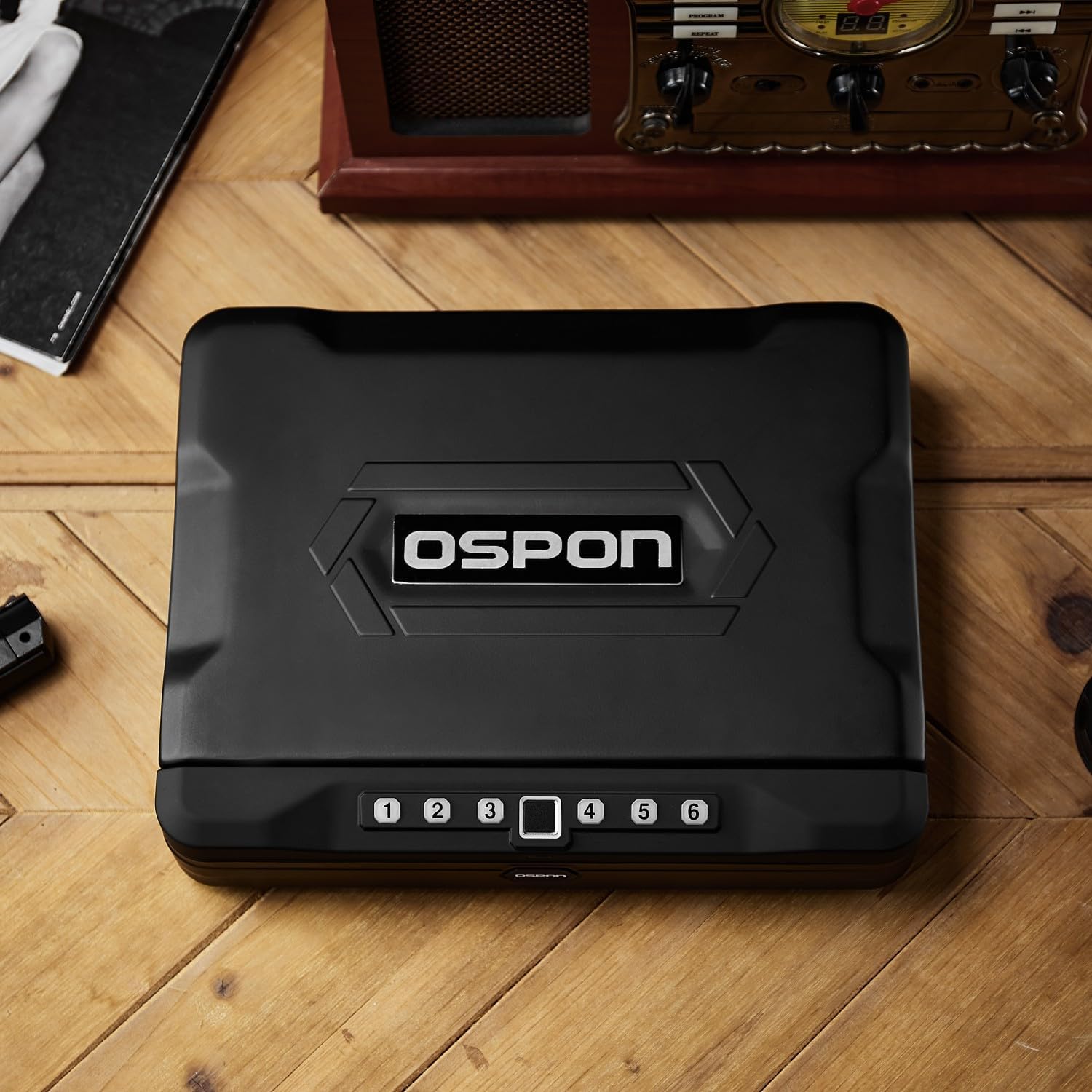 Amazon.com: OSPON Biometric Gun Safe for Handgun, Under Bed Pistol Safe ...