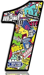 Racing Number Rally DC Stickers Bomb Decal 1 N 201 : Buy Online at Best ...