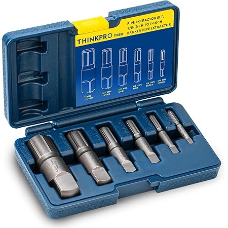Thinkpro 6 Piece Pipe Extractor Set, 1/8 PIPE to 1" Tough Steel ...