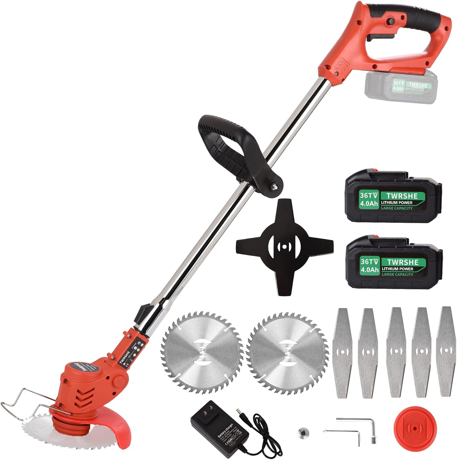 Amazon.com : Stringless Weed Wacker with 3Function Blades,Electric Brush Cutter Cordless Weed ...