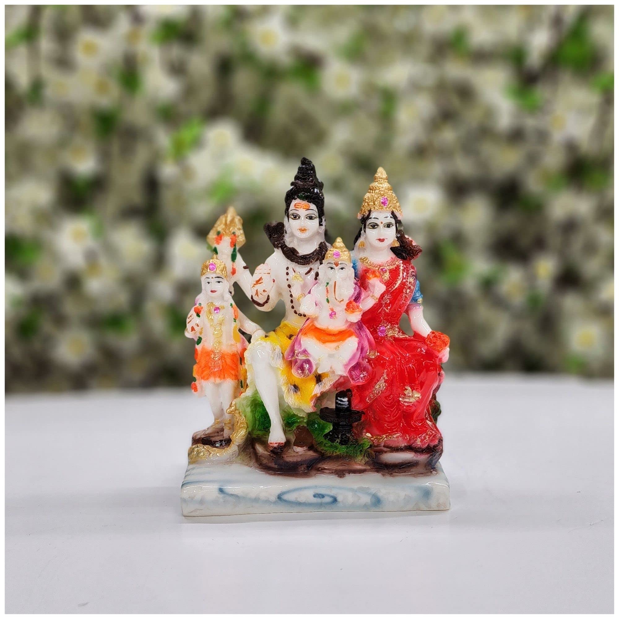 Buy AtoZ India Cart Lord Shiva Family Statue Shiv Parivar Idol Shiv ...