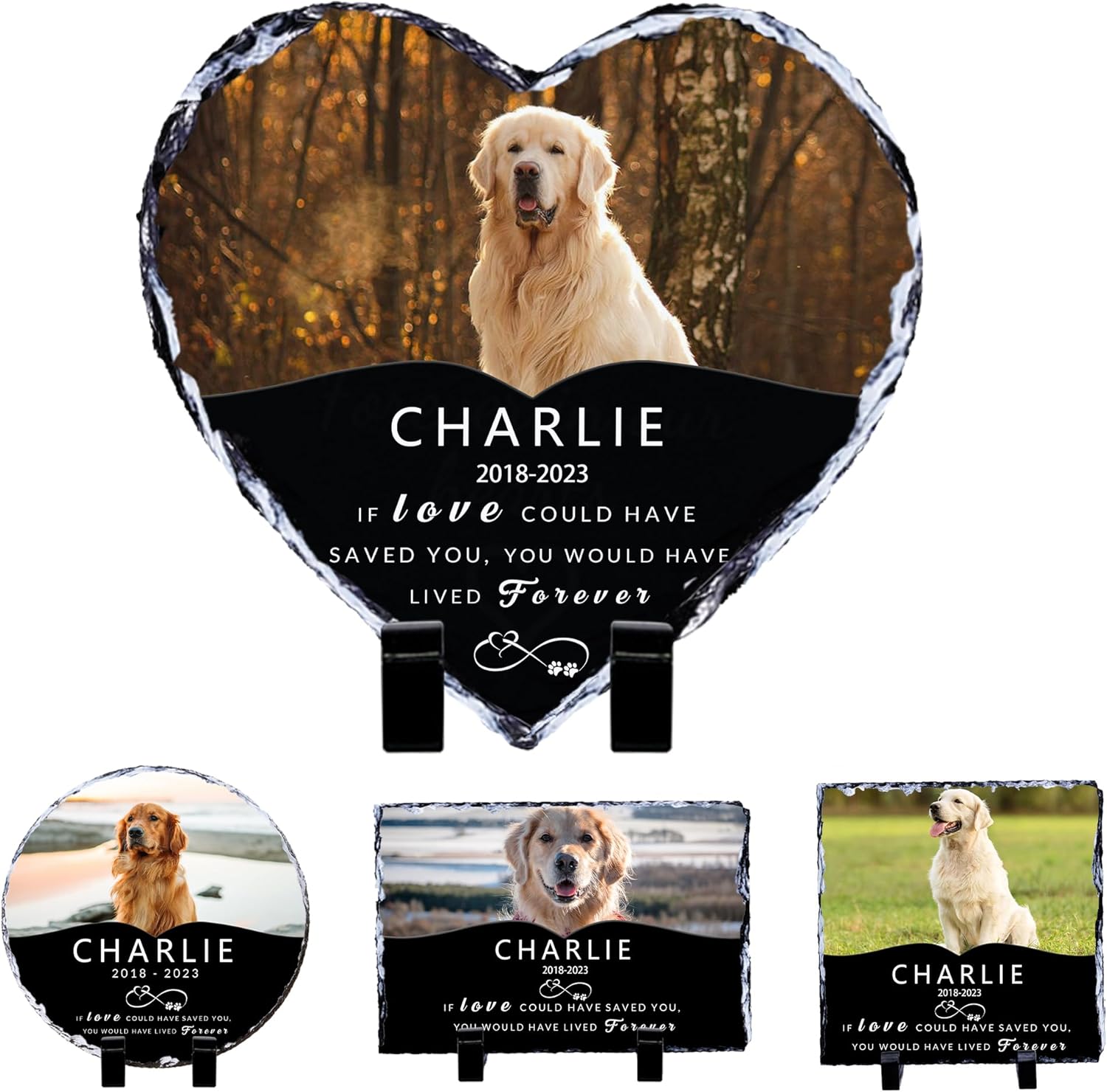 Amazon.com: Lcyawer Pet Memorial Stones for Dog, Personalized Memory ...