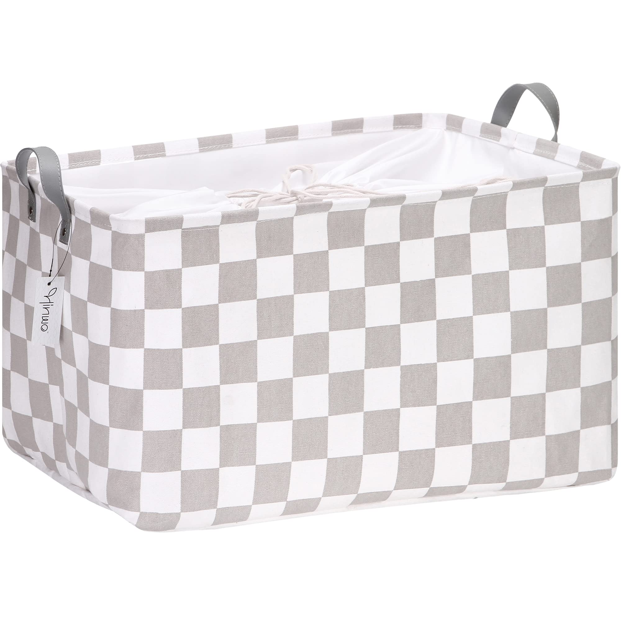 Amazon.com - Hinwo Extra Large Canvas Fabric Storage Basket with ...