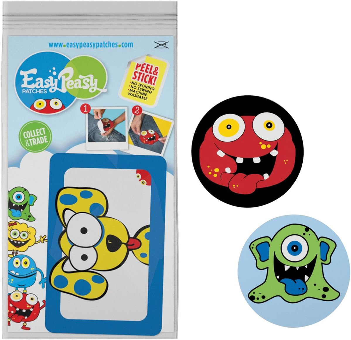 Amazon.com: Easy Peasy Patches Permanent Patches, Pals, 3-Pack