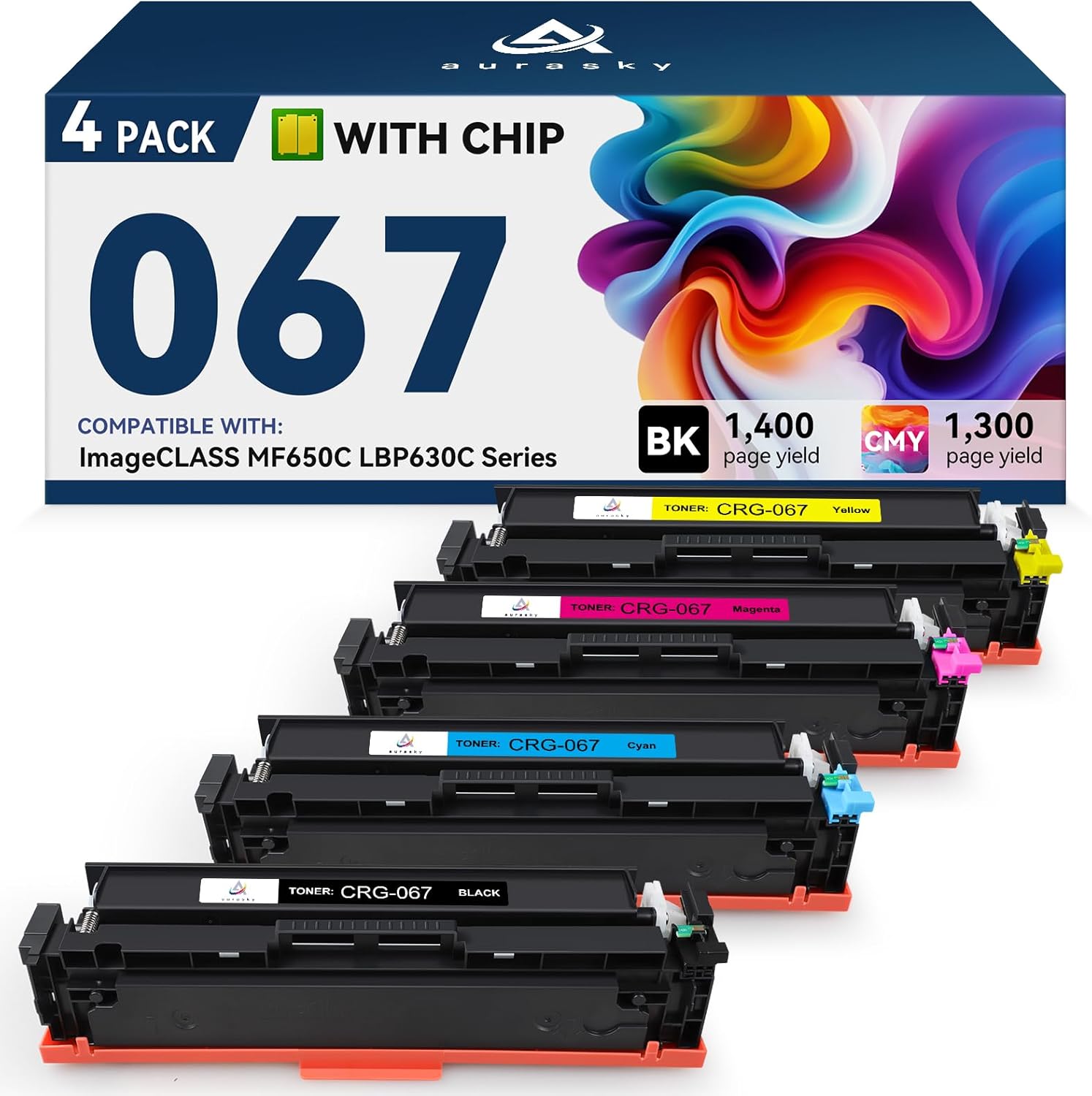 Amazon.com: 067 Toner Cartridges Set Compatible Replacement for Canon ...