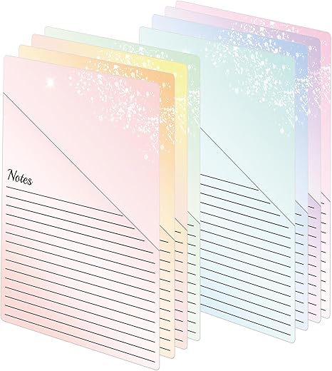 Amazon.com : Lined Vertical Slash Pocket File Folders 8 Pack Lined File ...