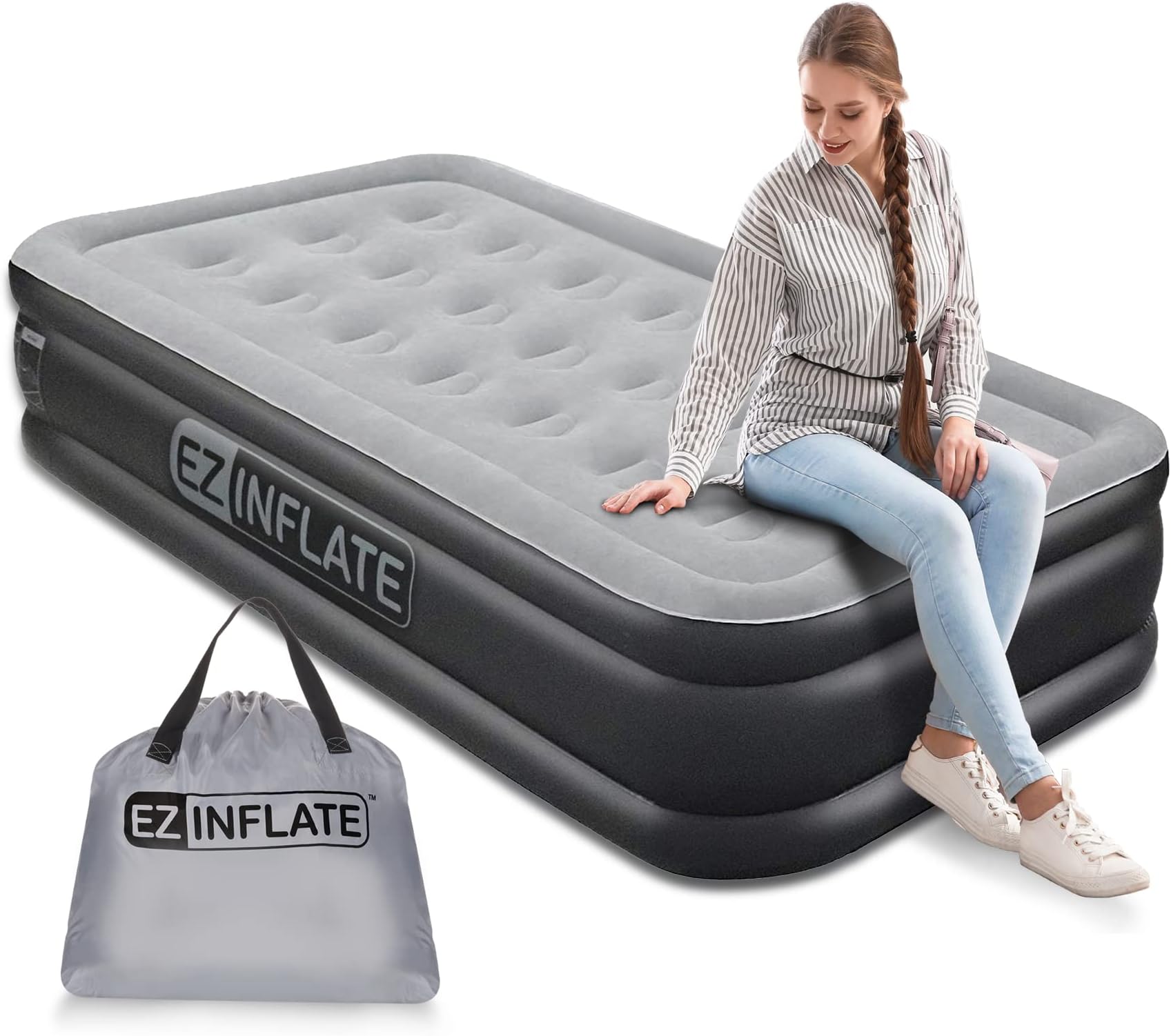 Amazon.com: Beautyrest Hi-Loft Inflatable Mattress: Raised-Profile Air ...