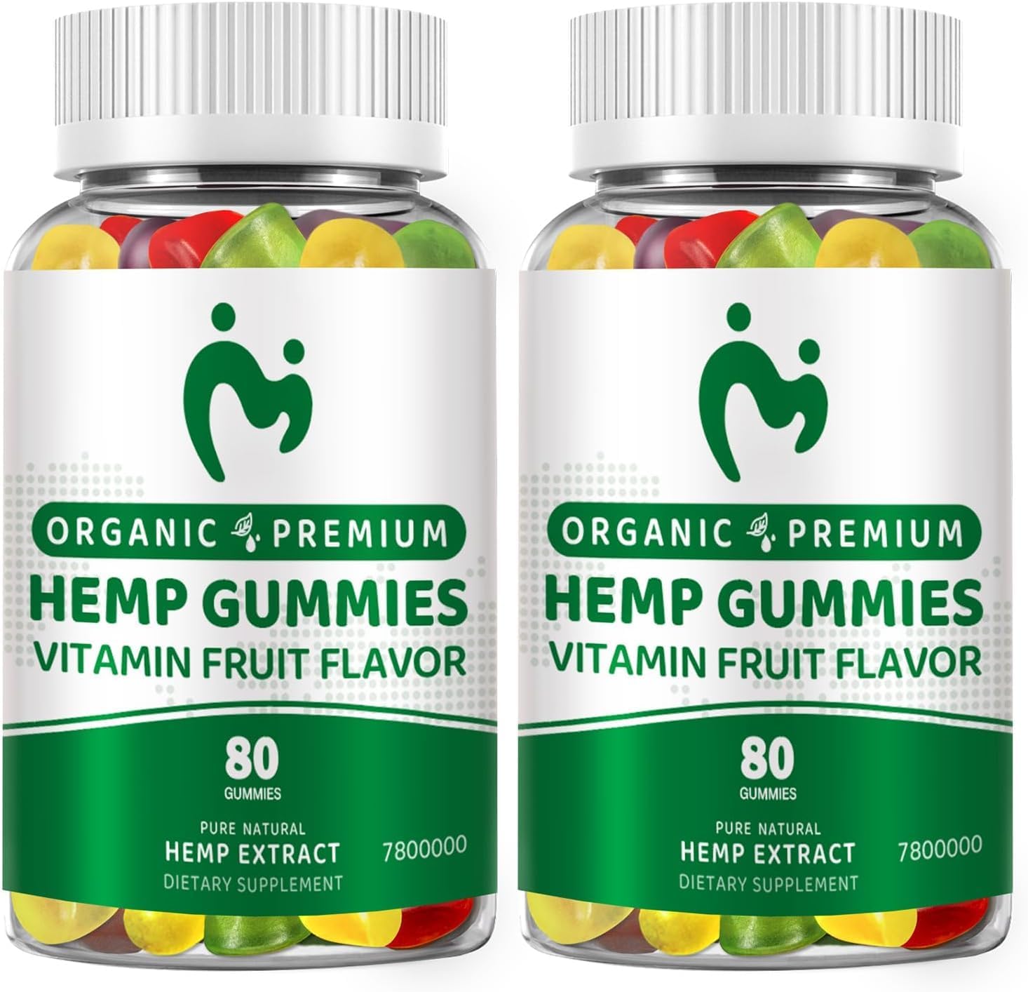 Amazon.com: 2 Packs Organic Hemp Gummies Extra Strengthen100W High ...