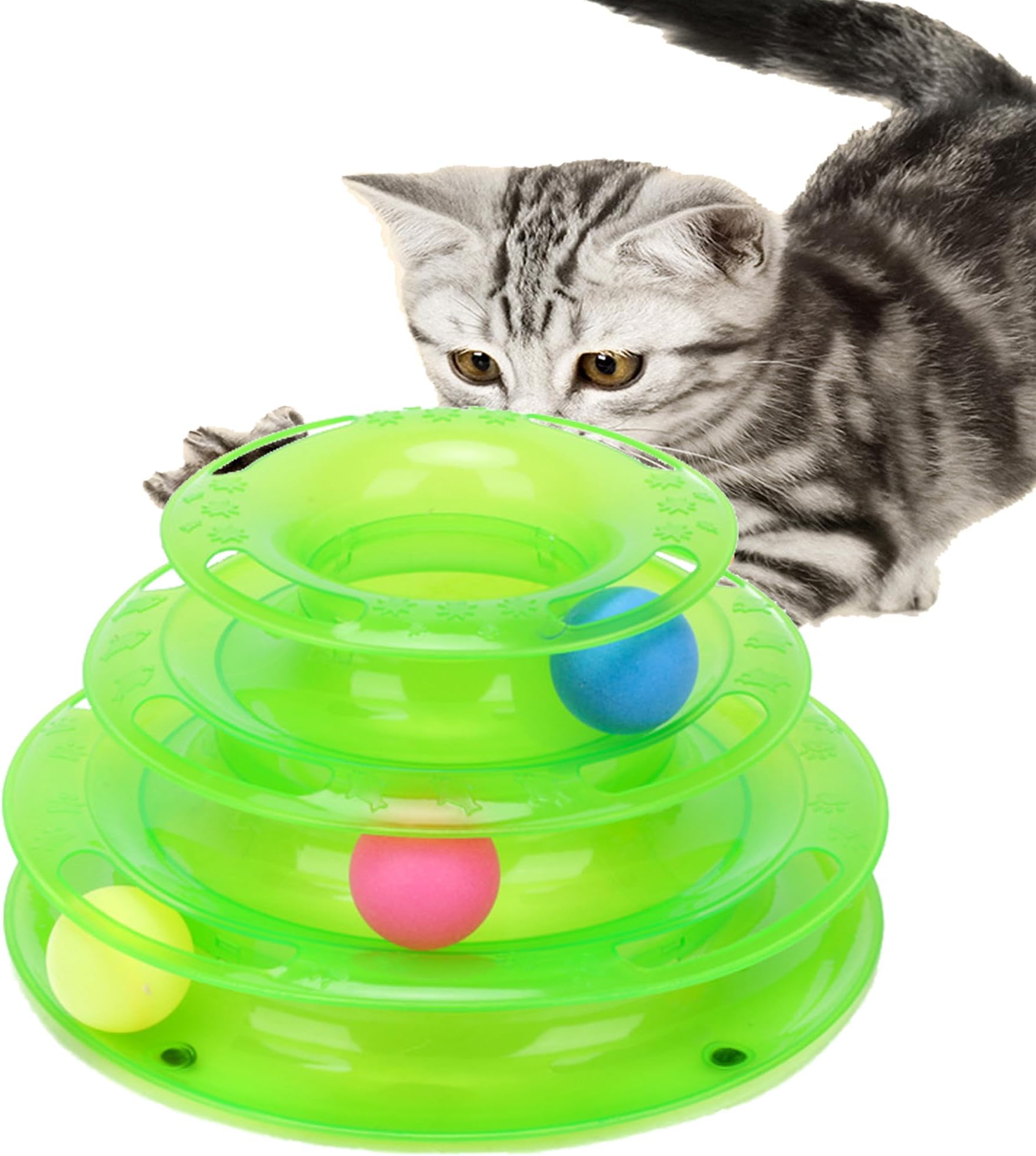 Petstages Tower of Tracks Interactive 3-Tier Cat Toy : Amazon.co.uk ...