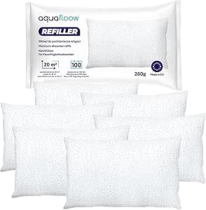 Aquafloow Moisture Absorber Refill Bags 6x 280g | Effective for Rooms up to 20m² | Removes ...
