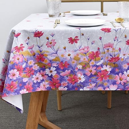Plenmor Table Cloth Wipe Clean Wipeable PVC Tablecloth Waterproof Wipe ...
