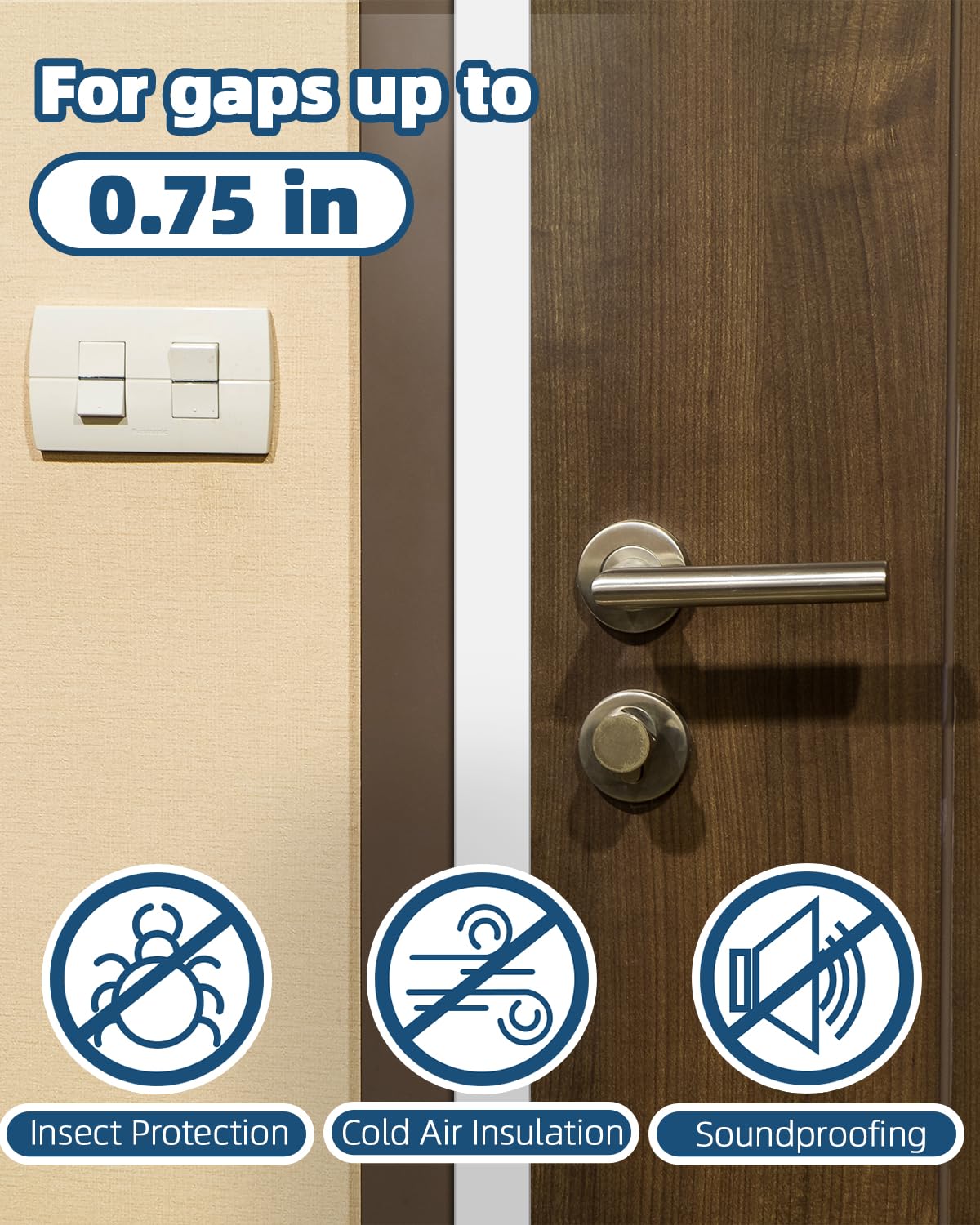 Snapklik.com : ZOWZOW T-Shaped White Silicone Seal Strip For Door