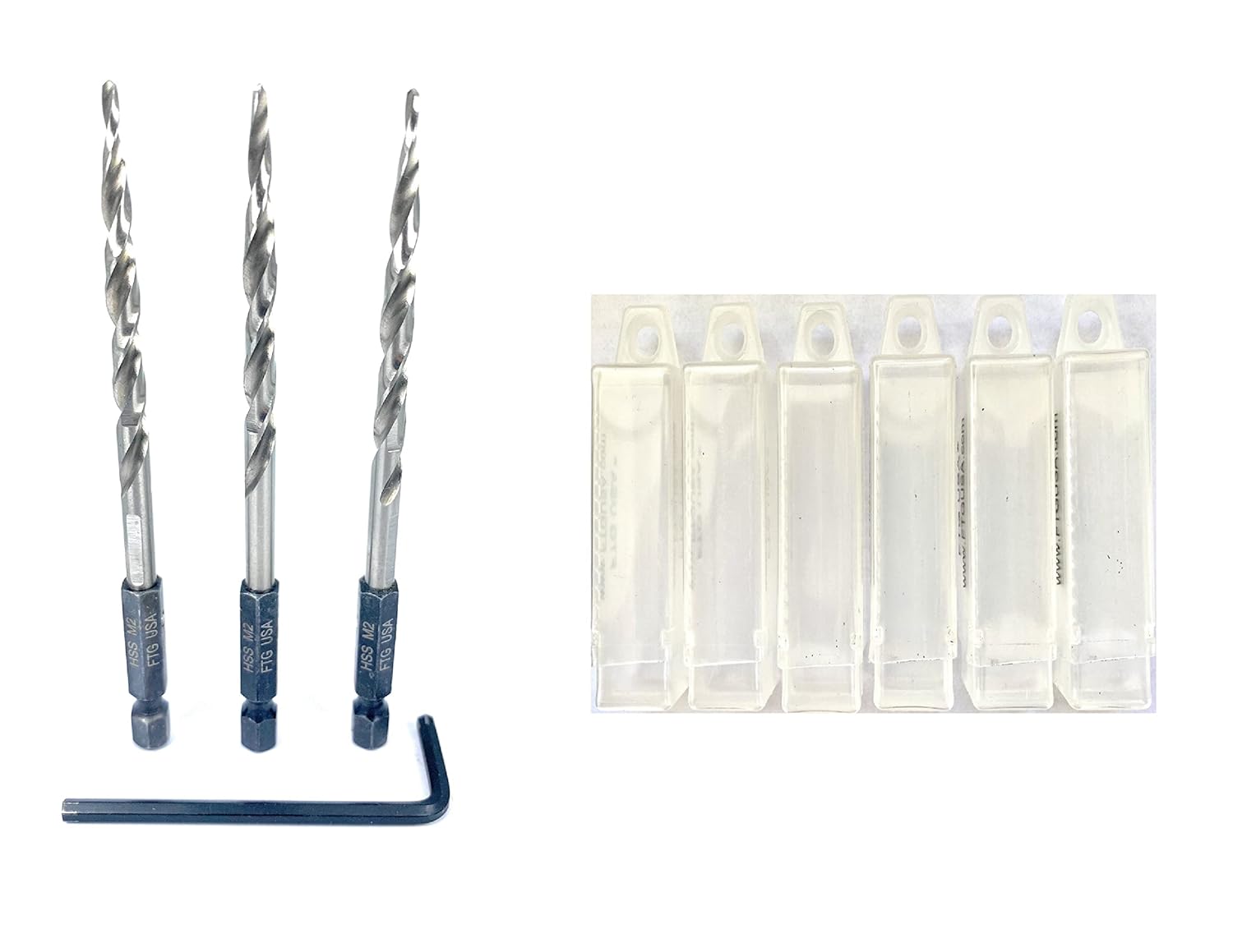 FTG USA Replacement Tapered Countersink Drill Bit Set 3 Pc (#10) 3/16 ...
