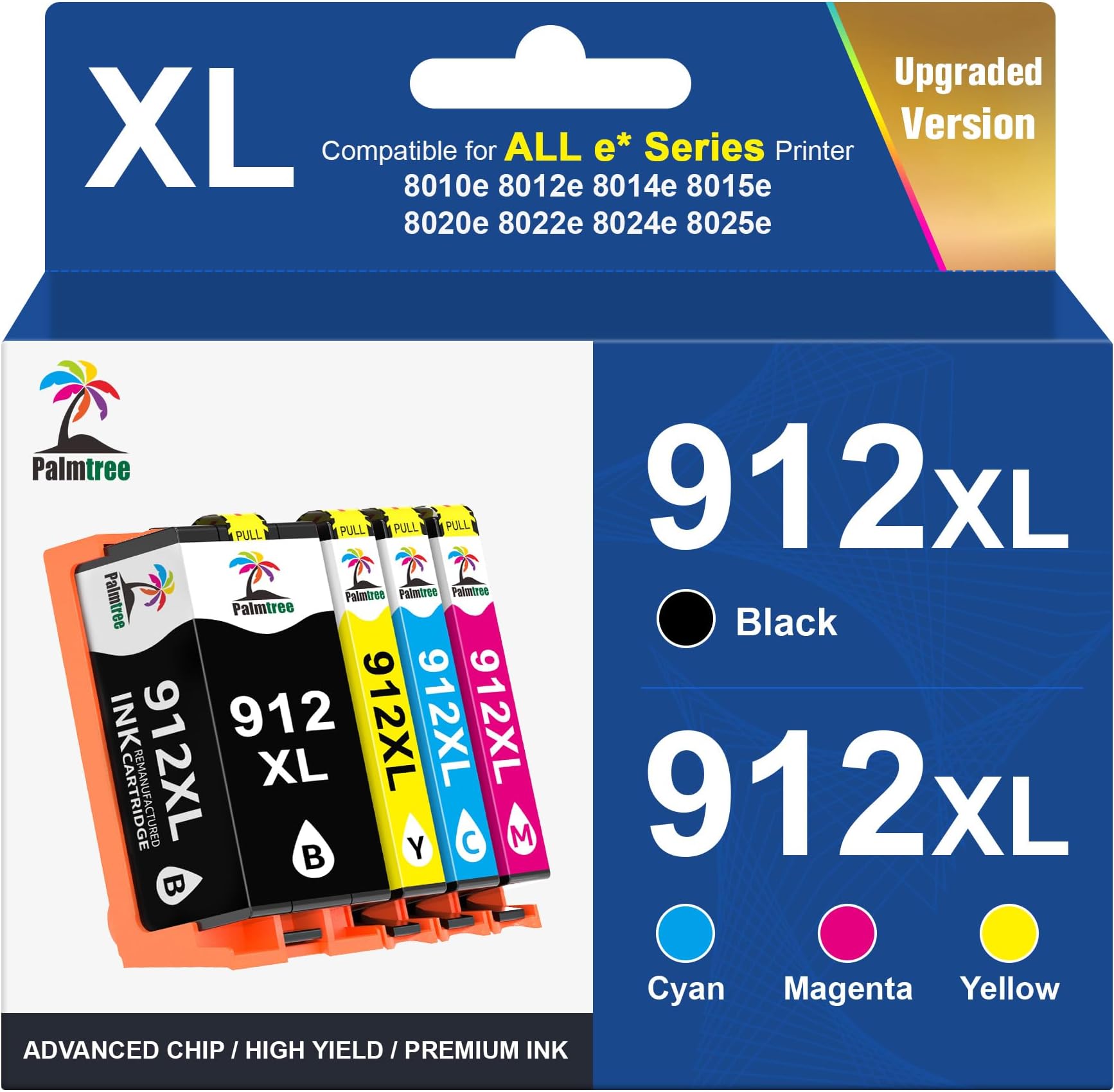 Palmtree Remanufactured 912XL Ink Cartridges Multipack - Compatible for ...
