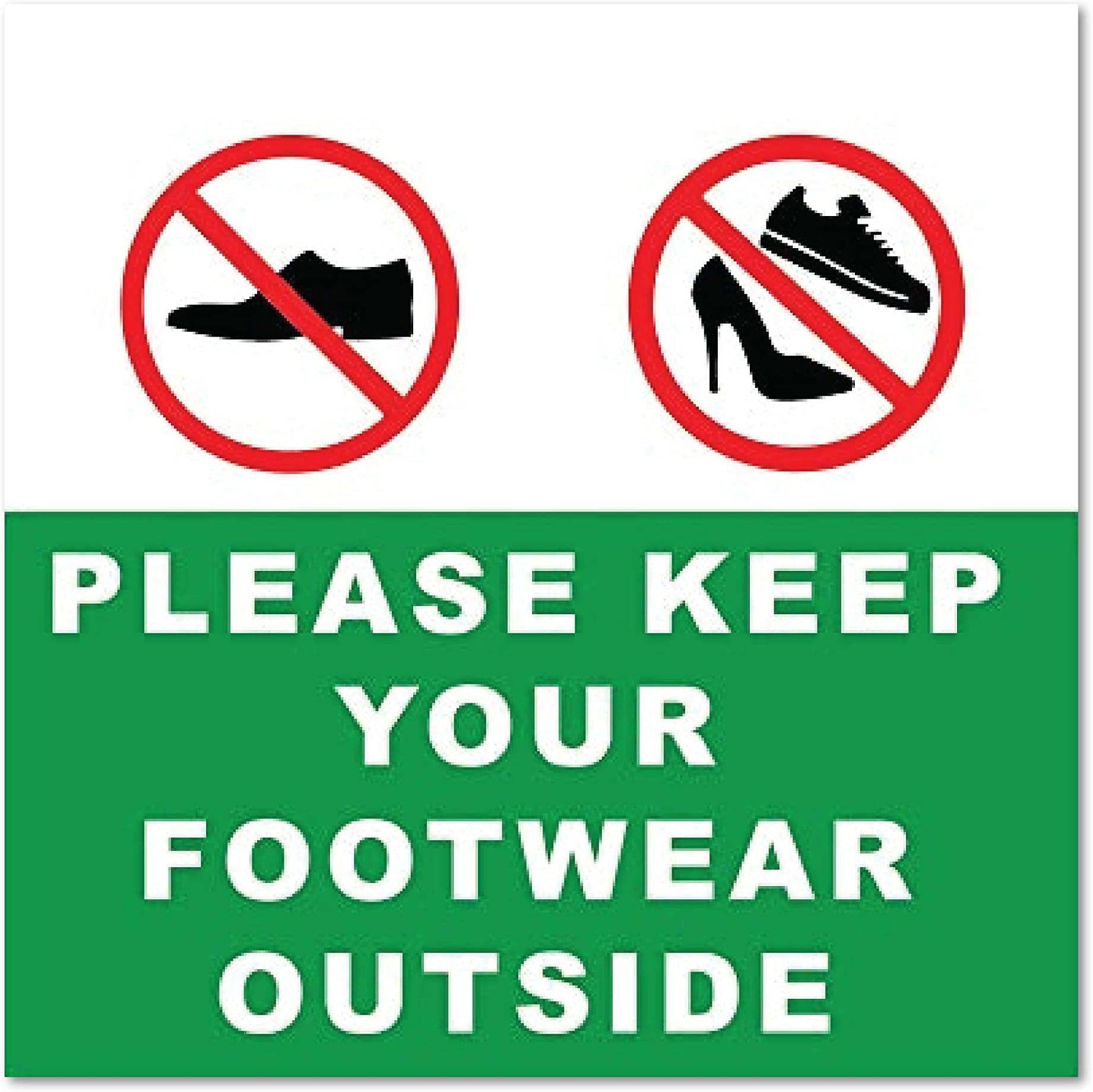 SIGN EVER Please Keep Your Footwear Outside Sign Boards Office Bank ...