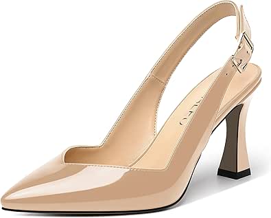 Amazon.com | NUMALEO Womens Bridal Ankle Strap Pointed Toe Patent ...