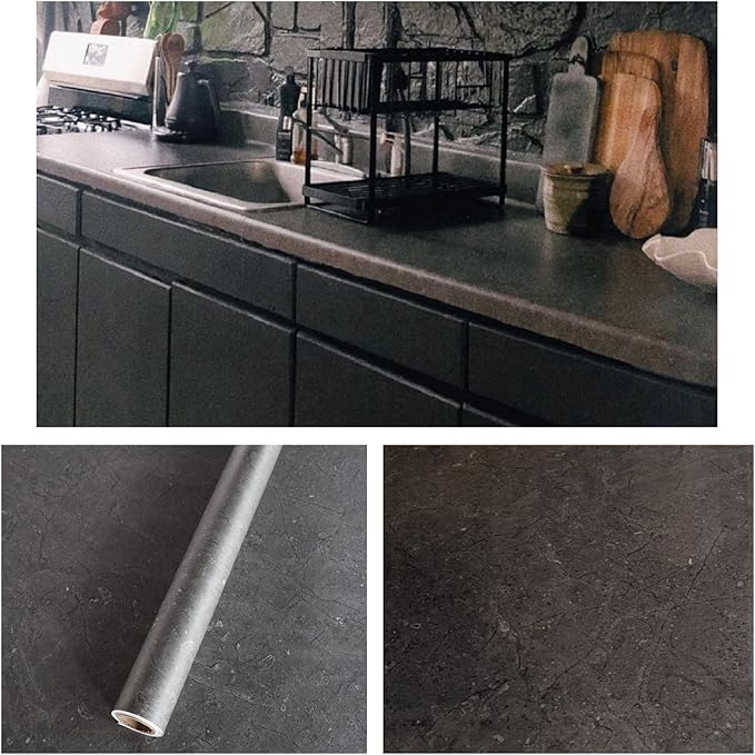 EZ FAUX DECOR Waterproof Vinyl Countertop Cover Wrap Kitchen Bathroom ...