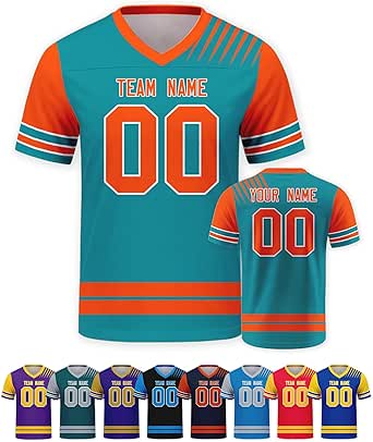 Amazon.com : Iohoodi Custom Football Jersey Personalized Replica ...