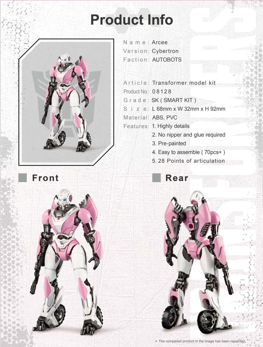 Transformers Arcee Figure Model Kit – Cybertron Easy to Assemble 3D ...