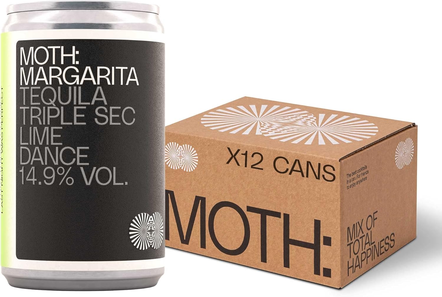 MOTH: Margarita Cocktails Ready Mixed Cans - 14.9% ABV - Perfect Mix of ...