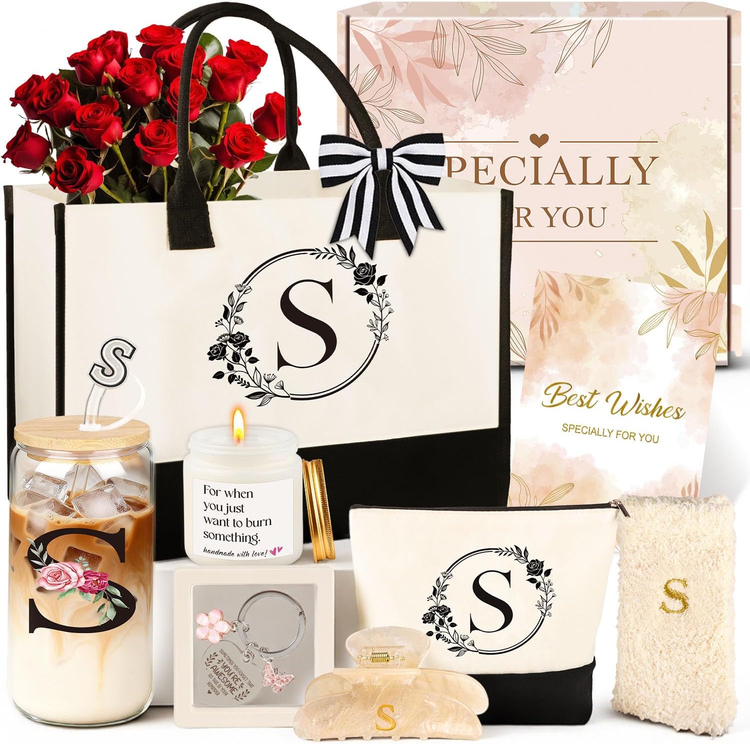 Amazon.com: Birthday Gifts for Women, 10pcs Monogrammed Gifts for Women ...