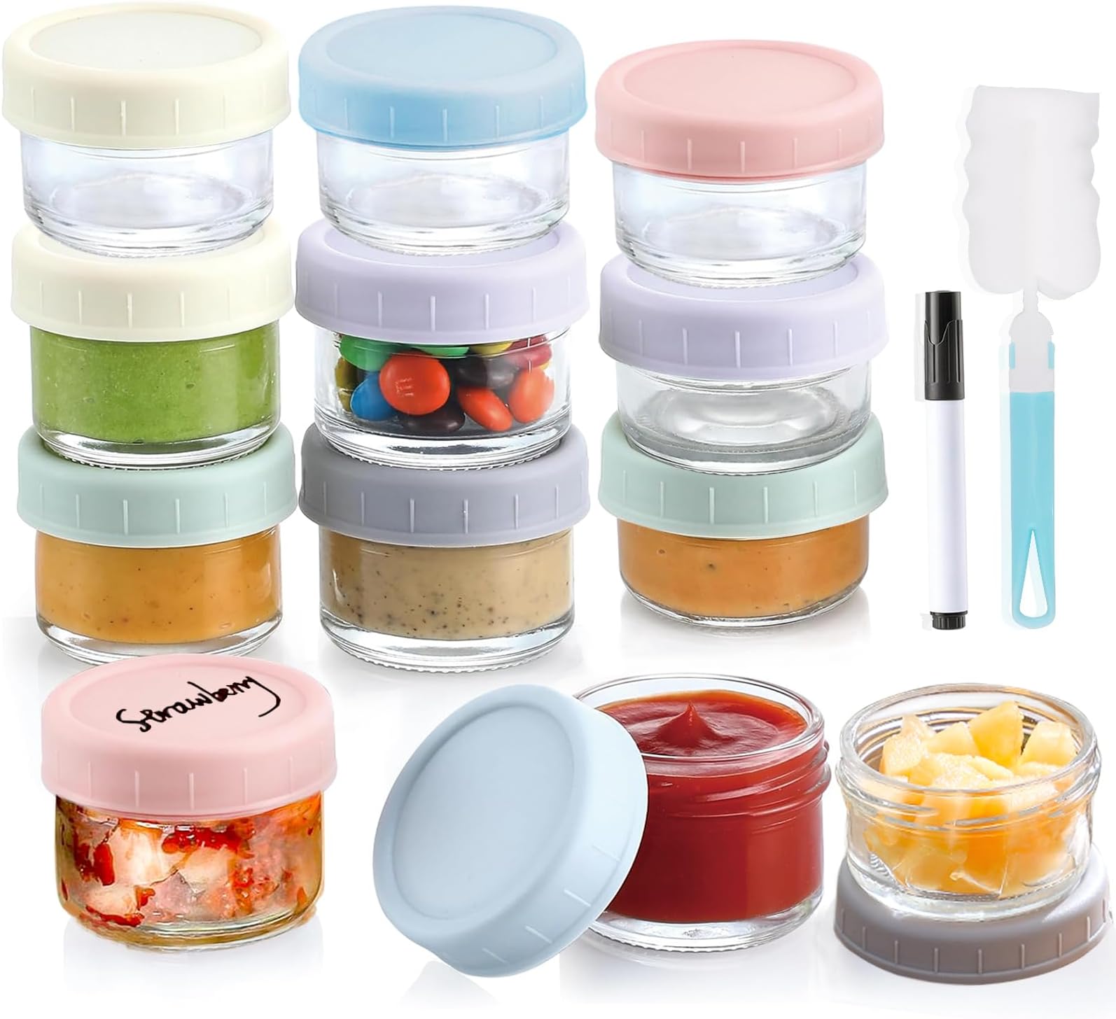 Amazon.com: VITEVER [6 Pack] Salad Dressing Container To Go, 2.7 oz ...