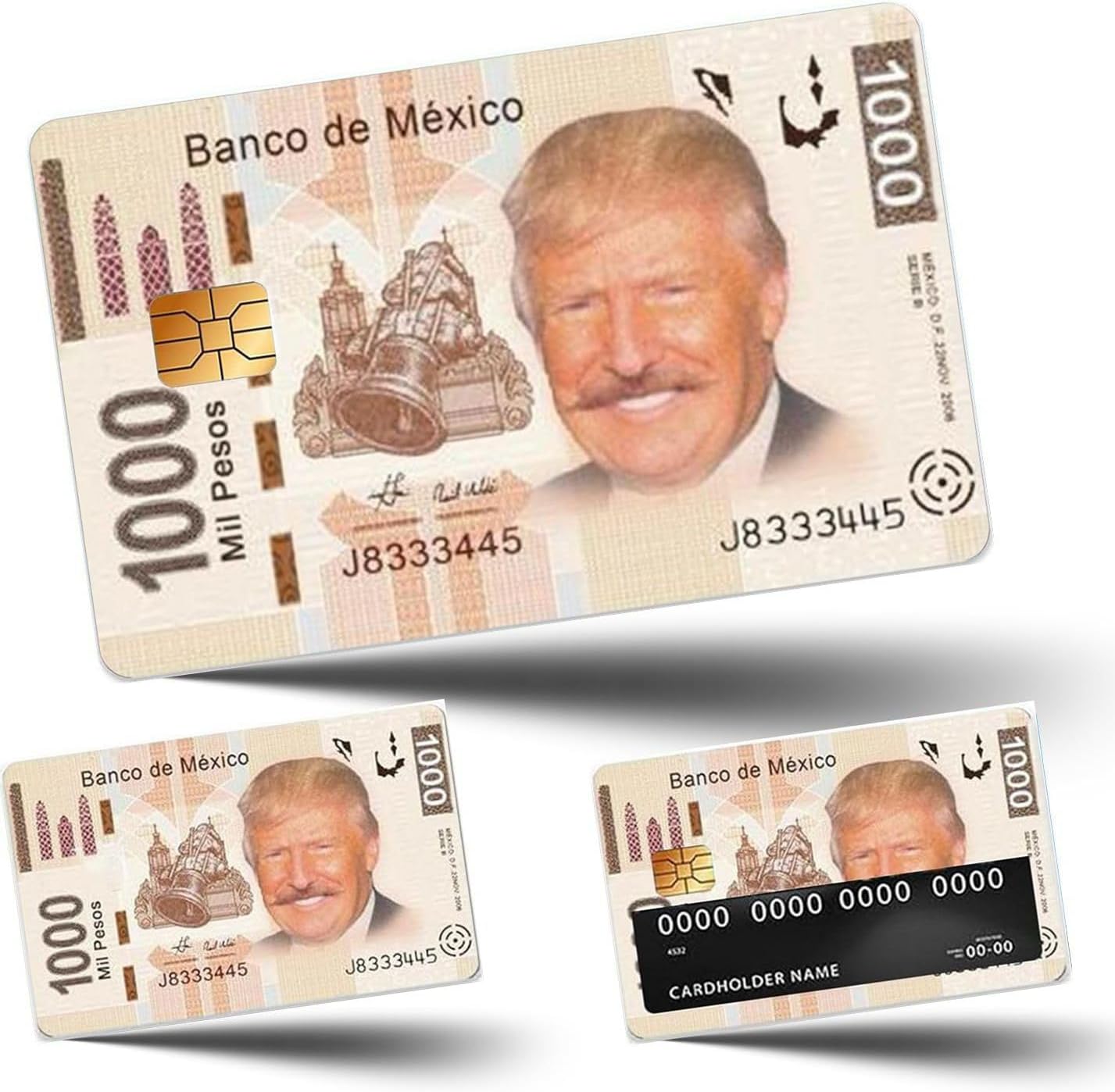 Amazon.com : Asexydoo 3 Pcs Credit Card Skin Personalized, 2024 Mexican ...