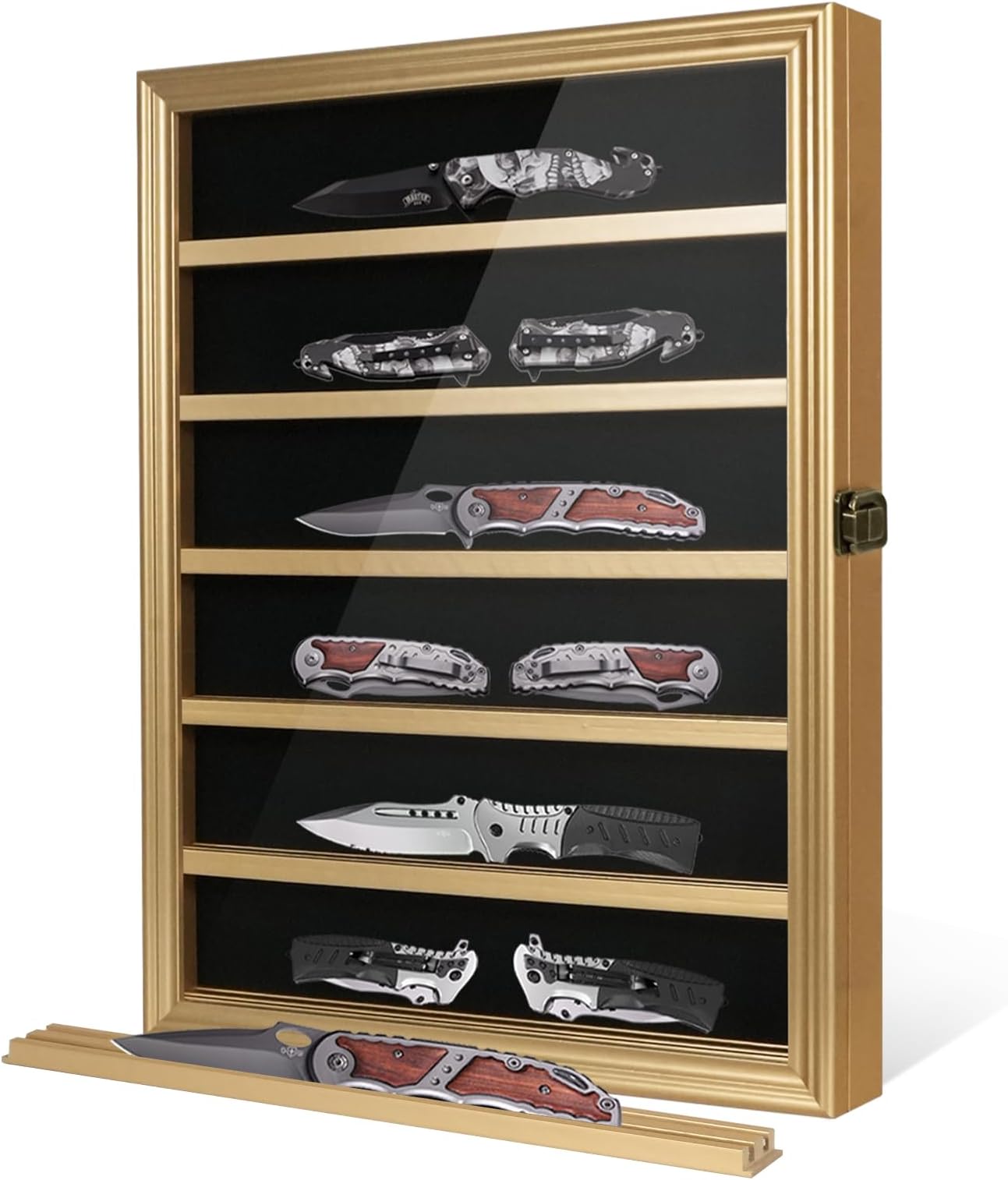 Amazon.com: Pocket Knife Display Case,6 Rows Knife Display Case with HD ...