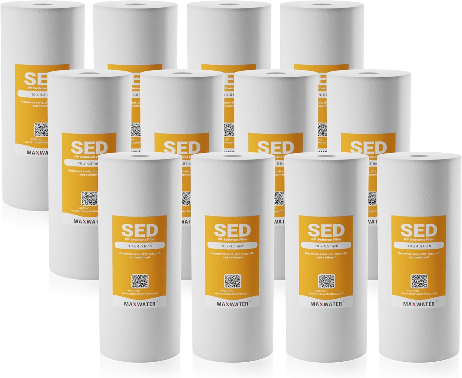 Amazon.com: Max Water 5 Micron 10 x 4.5 inch Whole house Sediment Water ...