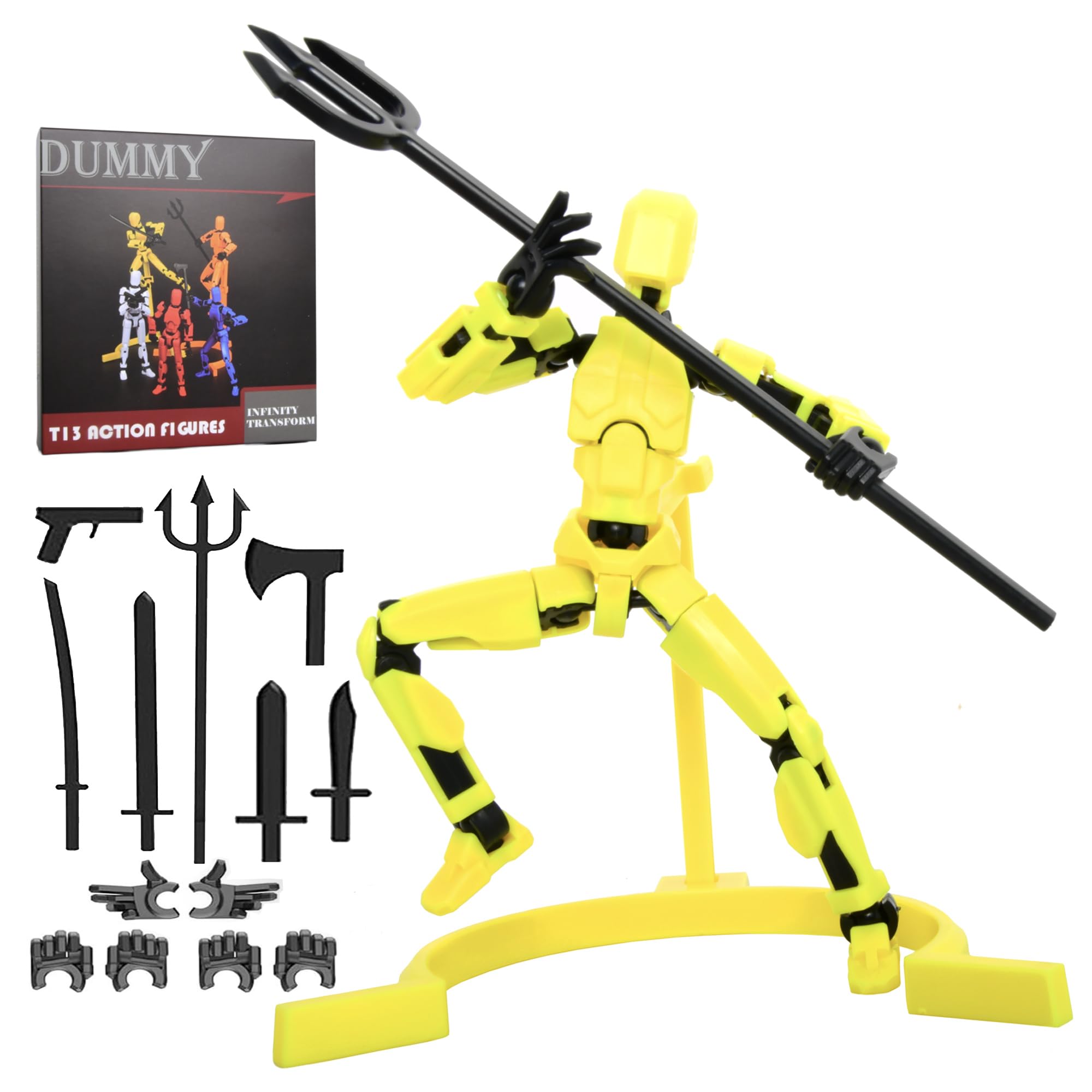 Amazon.com: T-13 Action Figure with Pose Stand,Anime Robot Building Toy ...