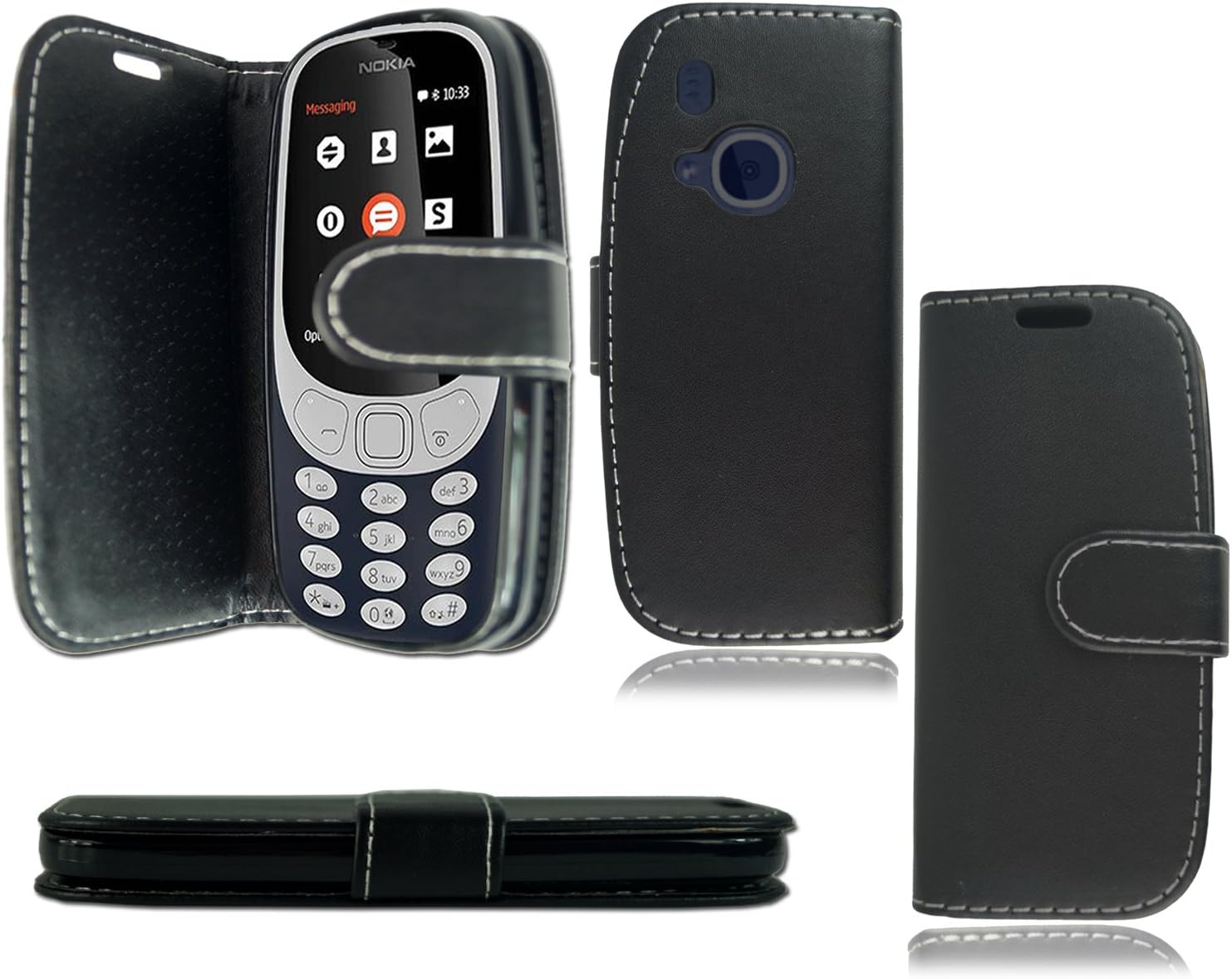 PIXFAB For Nokia 3310 (2G) 2017 Luxury Leather Flip Wallet Phone Case ...