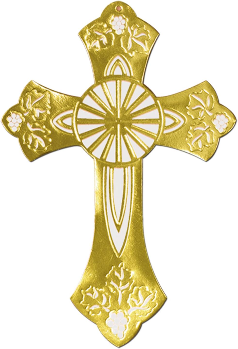 Beistle Silueta de cruz de lámina dorada : Amazon.com.mx: Juguetes y Juegos