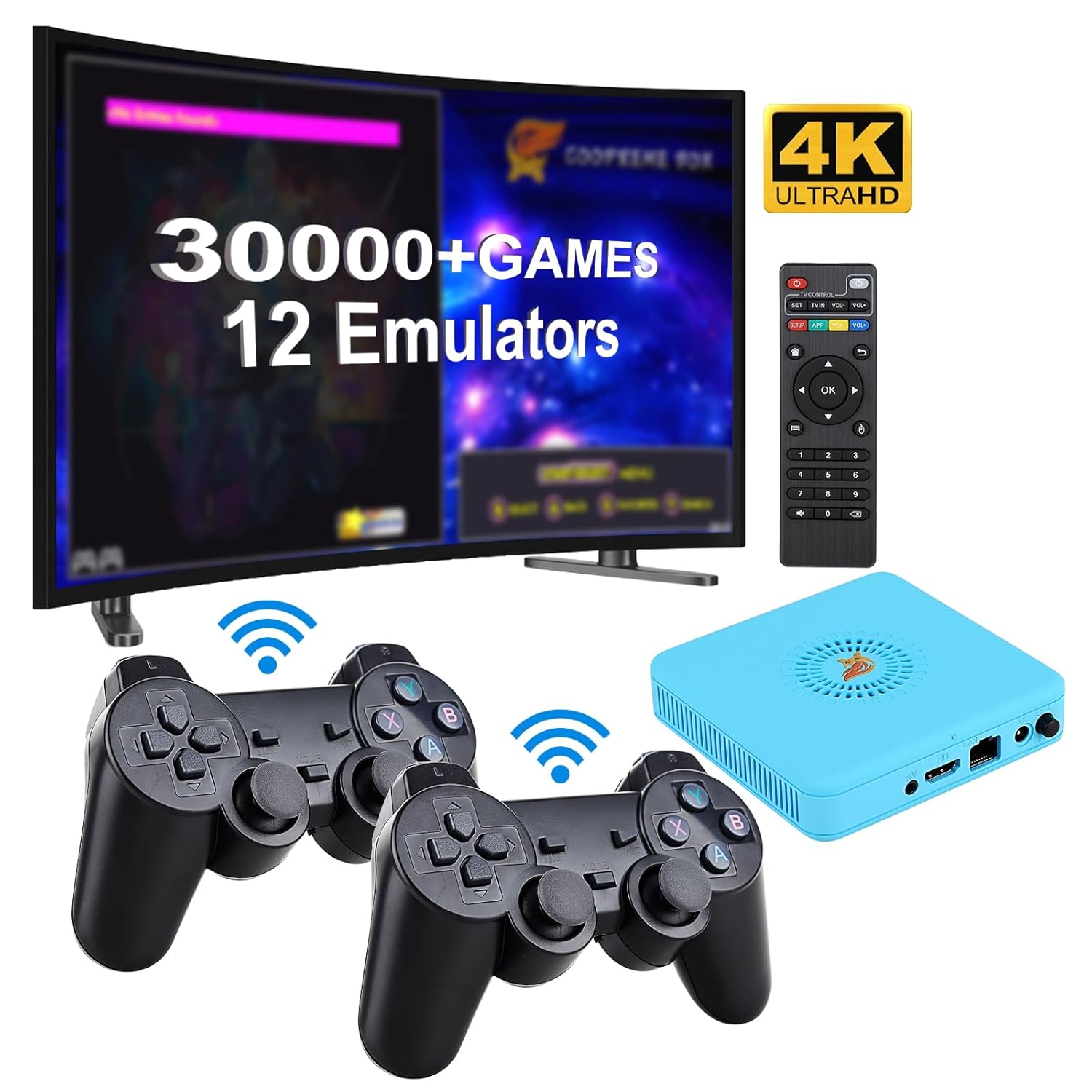 Amazon.com: LncBoc Wireless Retro Game Stick, 30000+ Built-in 2D/3D ...