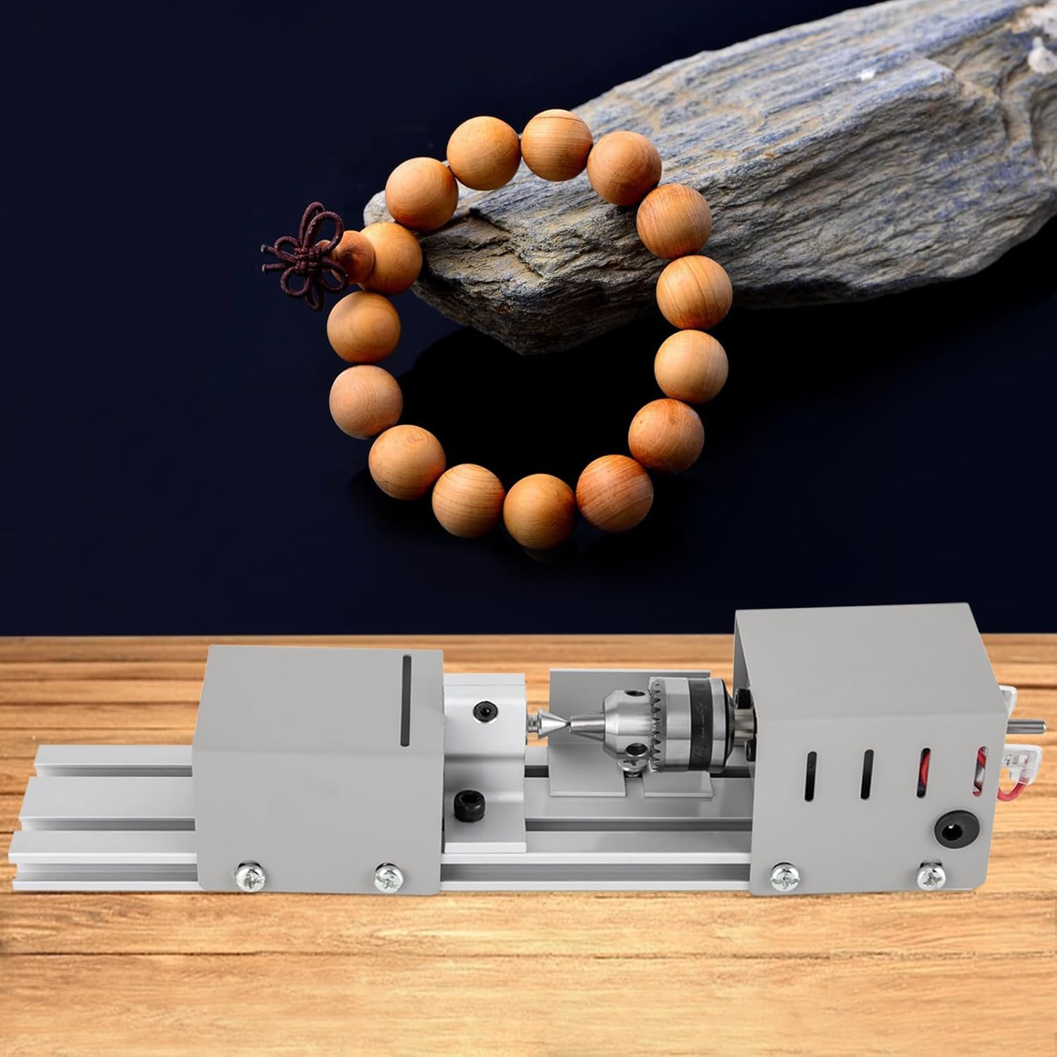 Amazon.com: simimasen 100W Mini Lathe Machine, Power Wood Lathes, Lathe ...