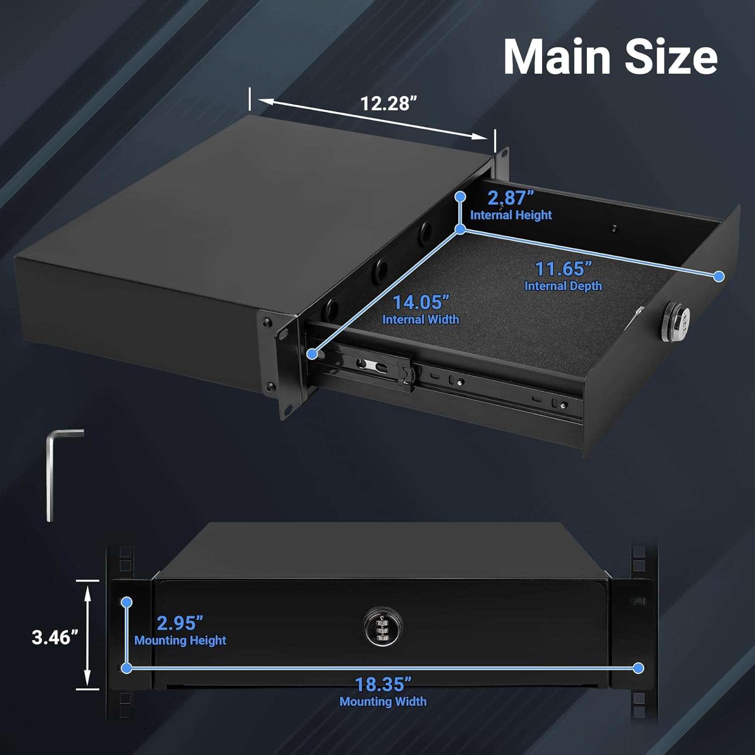 2U Rack Mount Drawer, Server Rack Drawer Chile | Ubuy