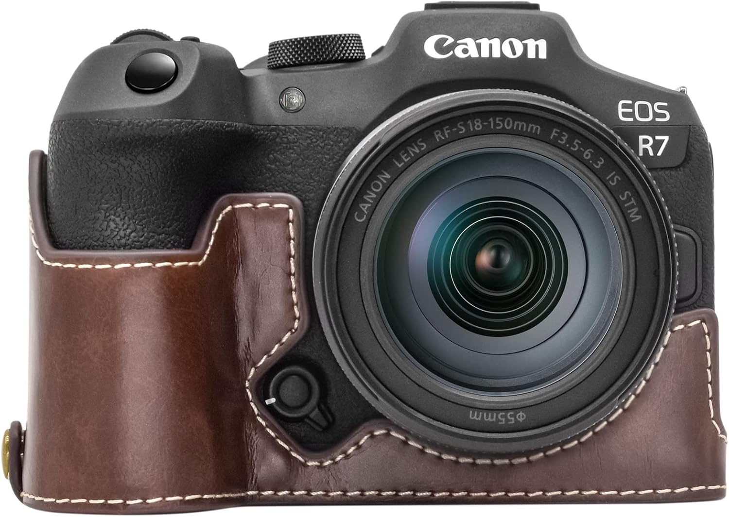 Amazon.com : Rieibi EOS R7 Case - Quality PU Leather Half Case for ...