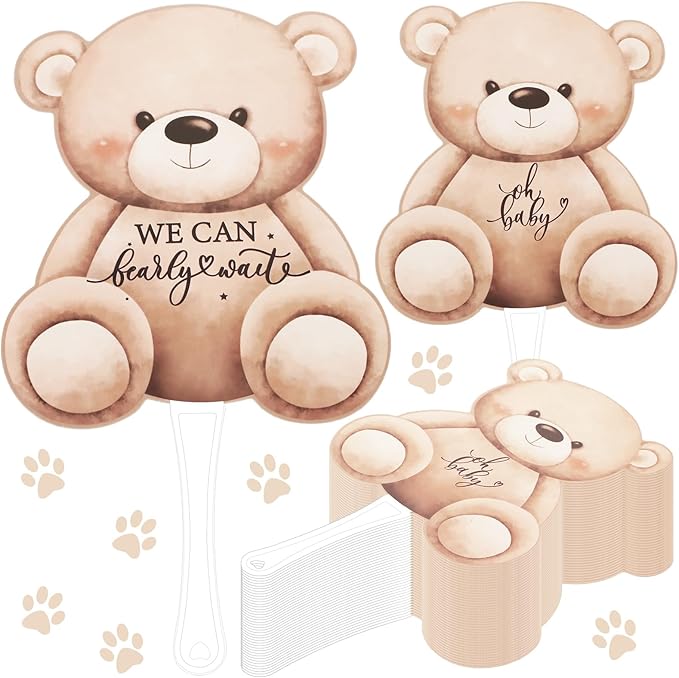 Amazon.com: Burbell 50 Pcs Bear Baby Shower Party Favors for Guests ...