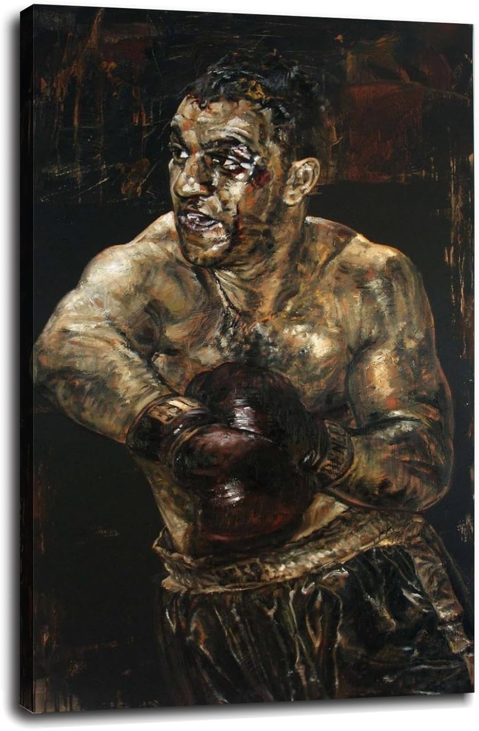 Amazon.com: ASPENWARE Boxer Rocky Marciano Wall Art Vintage Boxing Match Poster Canvas Prints ...