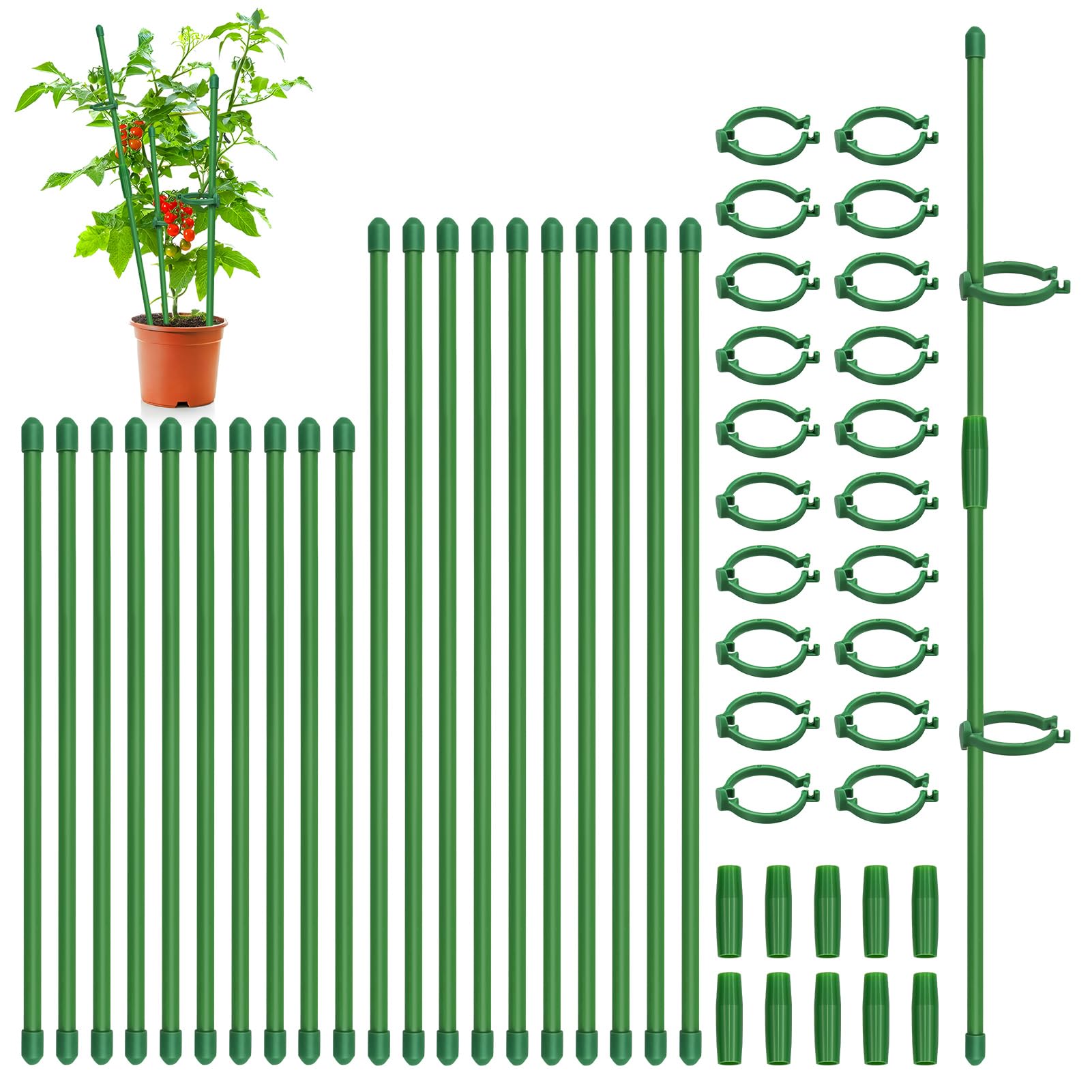 Amazon.com : Catephe Plant Stakes, 20 Pcs Plant Sticks Stakes Support ...