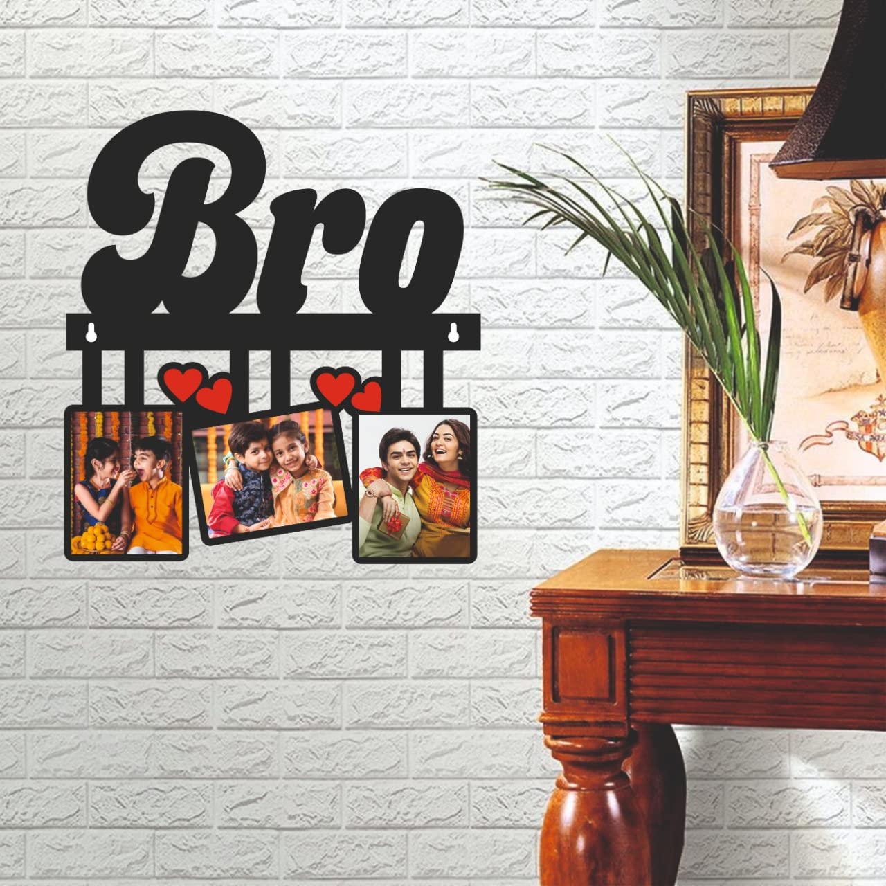 Gift Jaipur BRO Personalised Wooden Wall Photo Frame 10 X 9 in ...