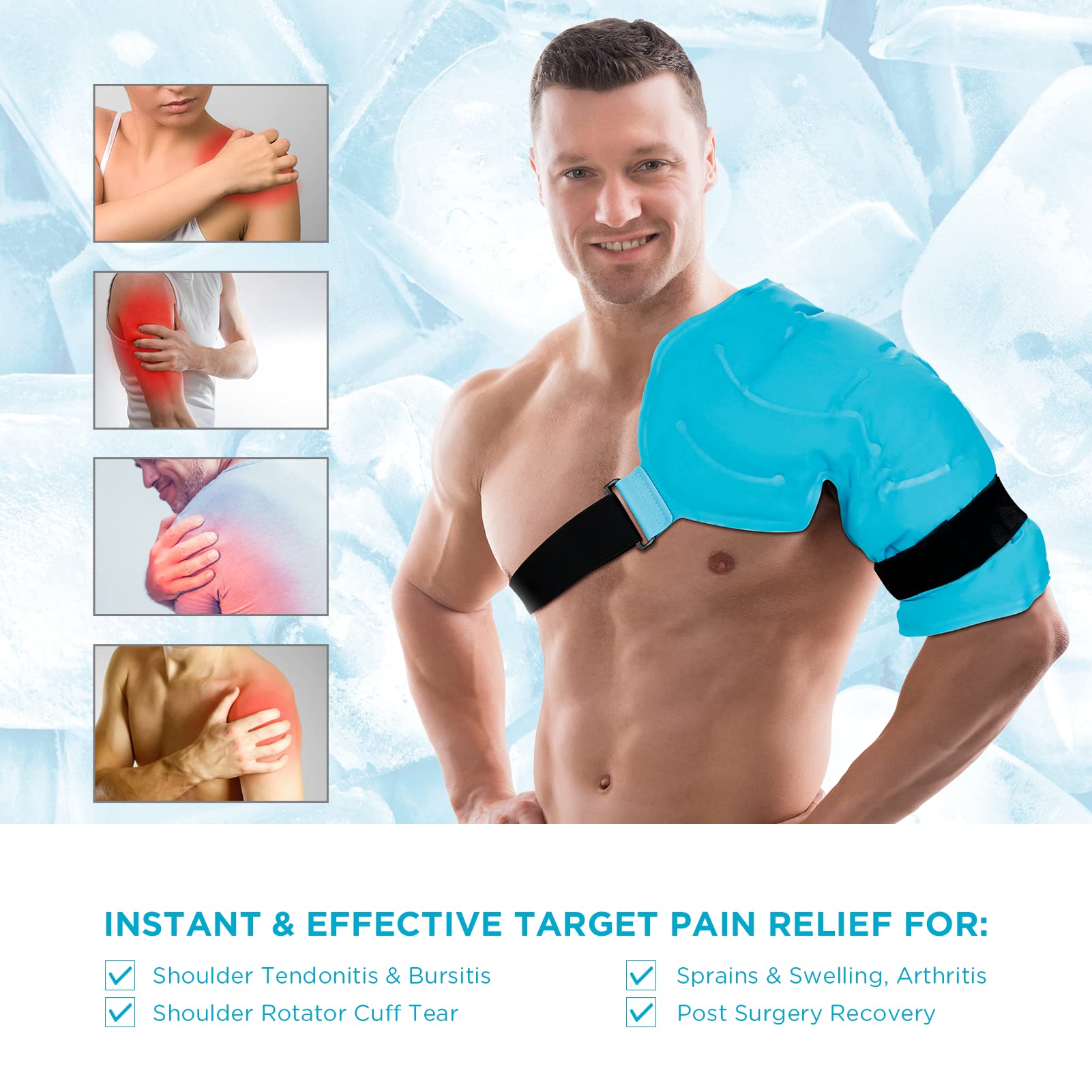 Snapklik.com : Shoulder Ice Pack Rotator Cuff Cold Therapy, Reusable ...