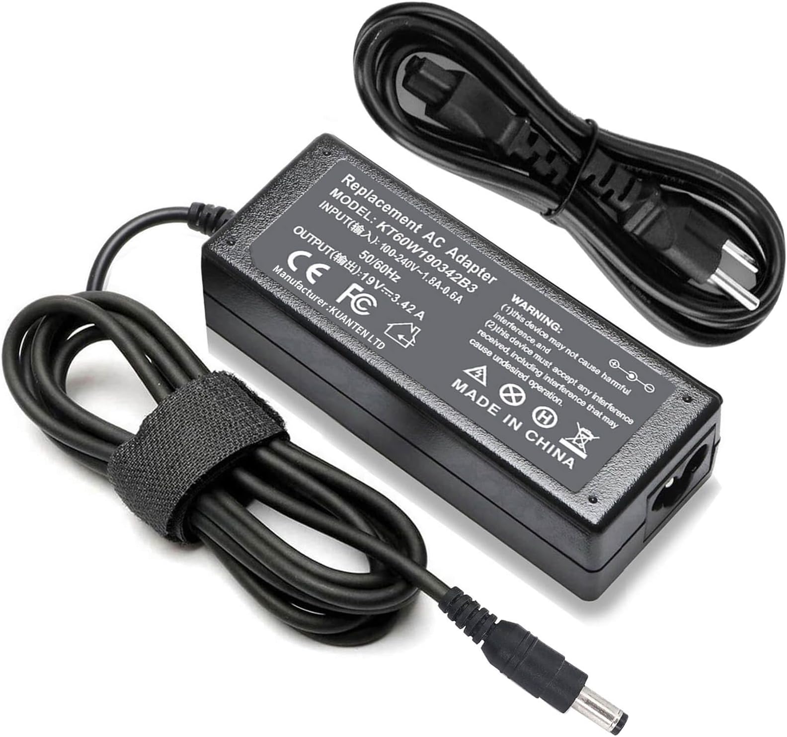 Amazon.com: 19V 3.42A 65W PA3714U-1ACA AC Laptop Charger for Toshiba ...