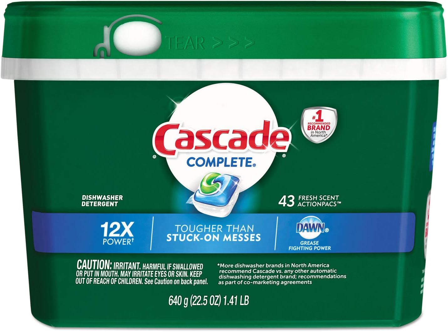 Amazon.com: Cascade Complete Dishwasher Pods, Actionpacs Dishwasher ...