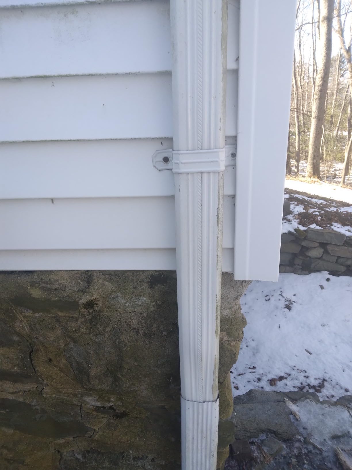 Downspout Adapter Gutter Straps 2x3, 4PCS White Rain Gutter Downspout ...