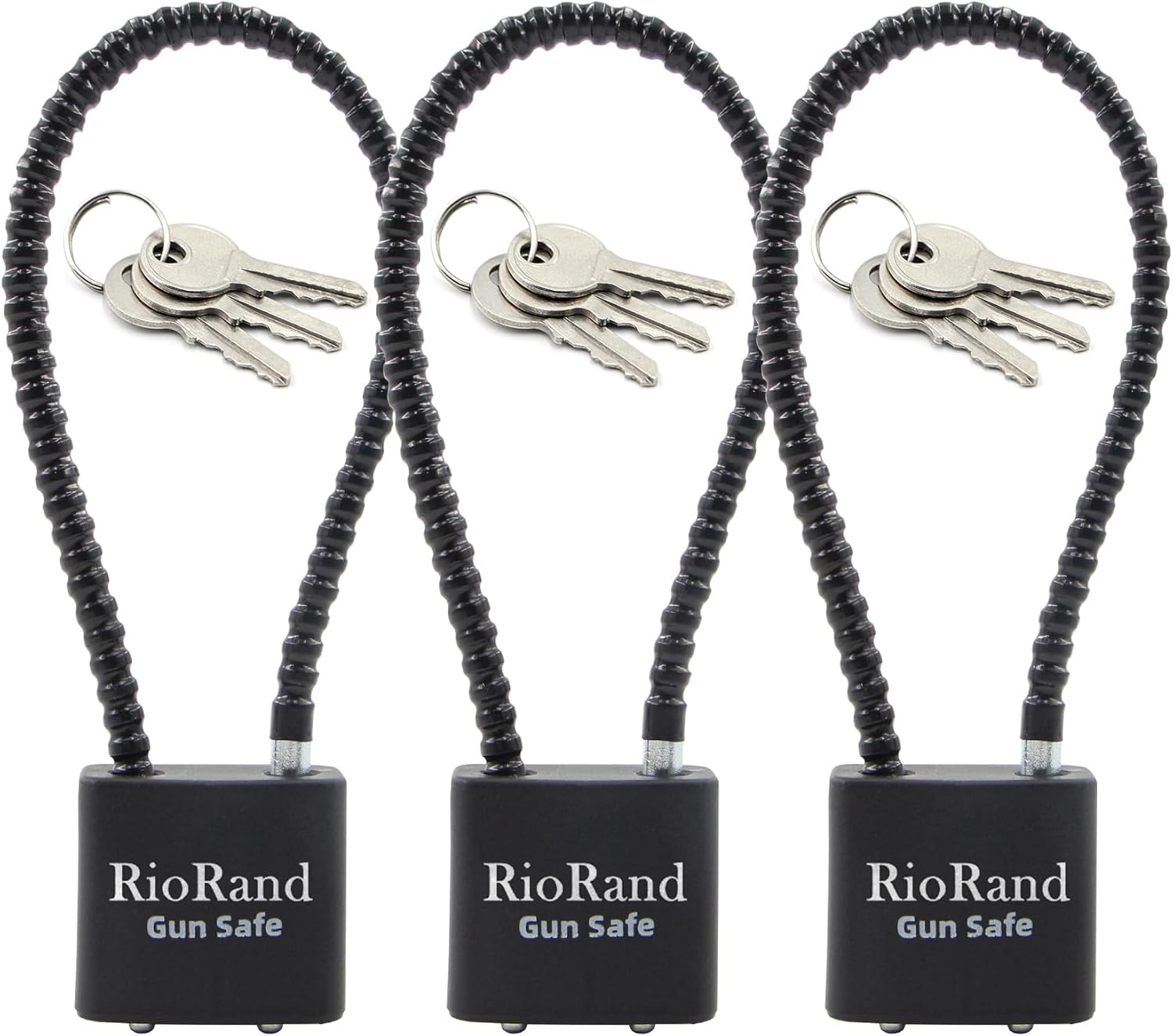 Amazon.com : RioRand Keyed Cable Gun Locks Simple Operation 8.5 ...