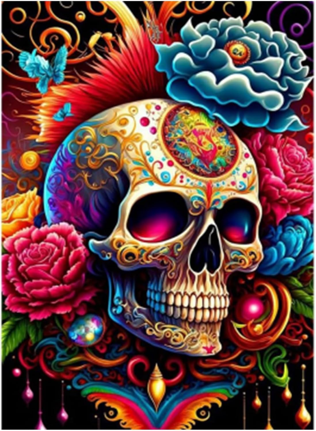 Amazon.com: BOHUAYI 5D DIY Halloween Skull Horror Diamond Painting Kits ...